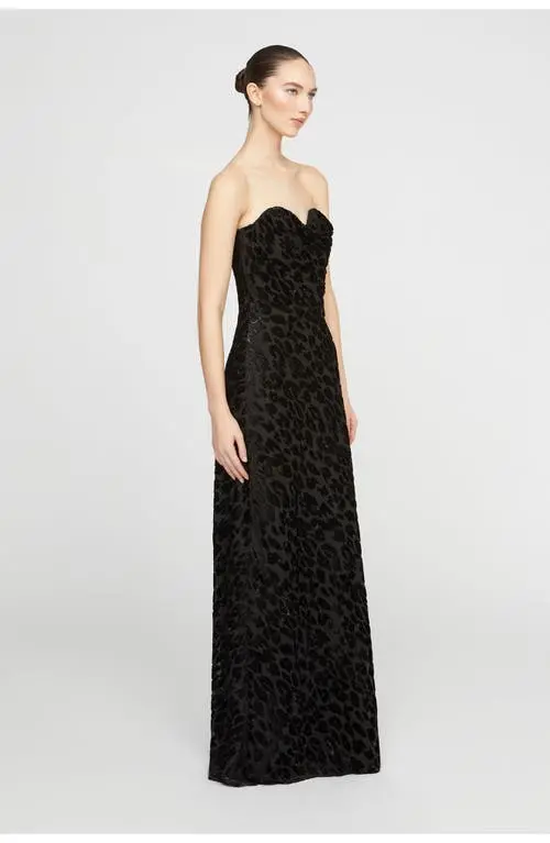 Halston Rosalie Chiffon Devoré Gown