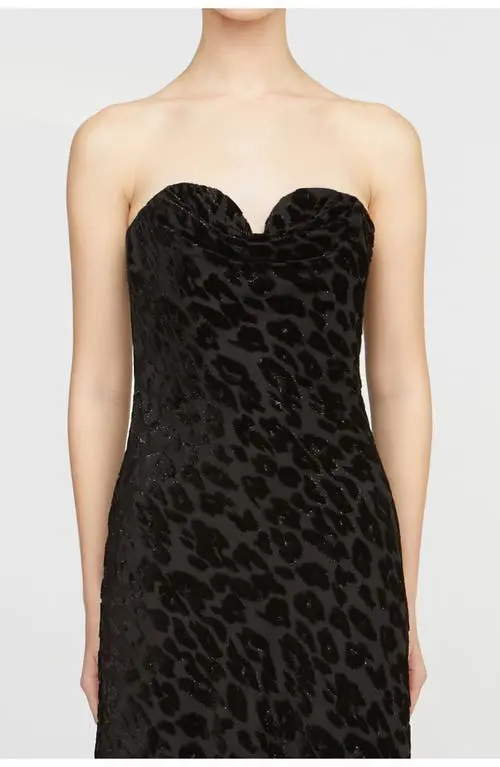 Halston Rosalie Chiffon Devoré Gown