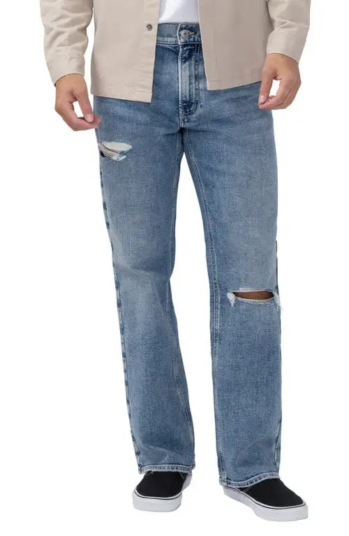 SILVER JEANS CO. Zac Destructed Relaxed Straight Leg Jeans