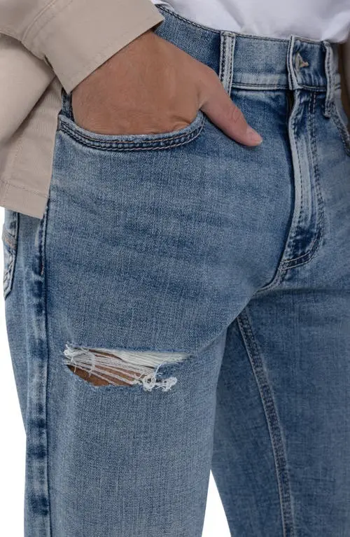 SILVER JEANS CO. Zac Destructed Relaxed Straight Leg Jeans