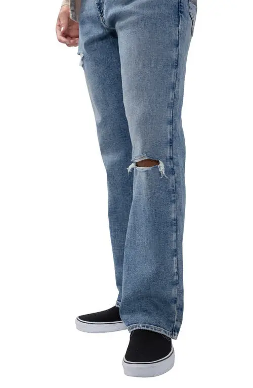 SILVER JEANS CO. Zac Destructed Relaxed Straight Leg Jeans