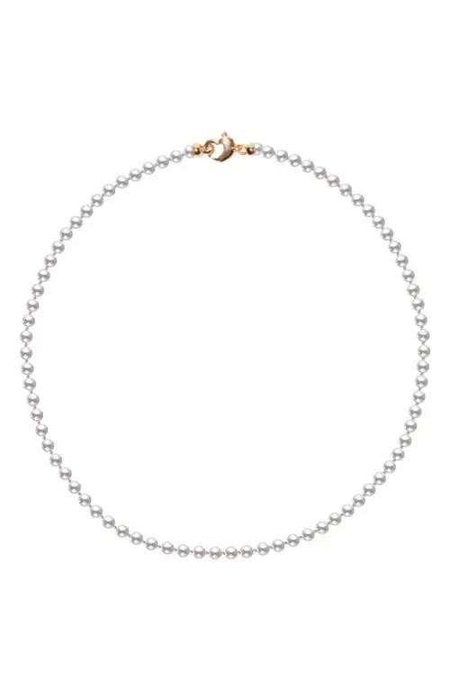 ROSEATE Akoya Pearl 14k Rose Gold Heart Clasp Necklace - White Pearl
