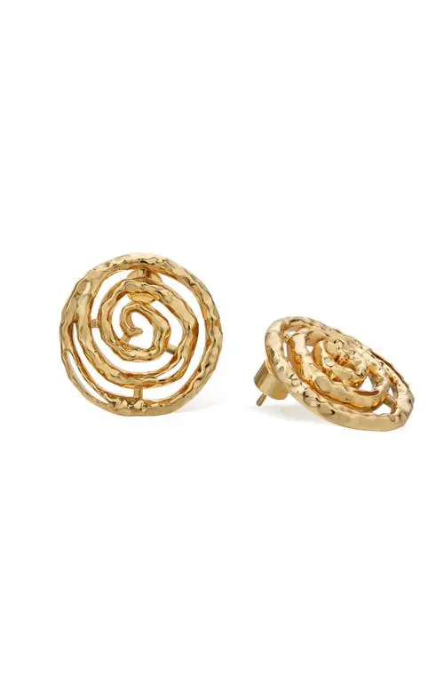 RETRO CHIC Eternal Spiral Round Earring - Gold