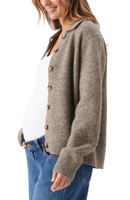 RIPE MATERNITY Brodie Collared Button Down Maternity Sweater Cardigan