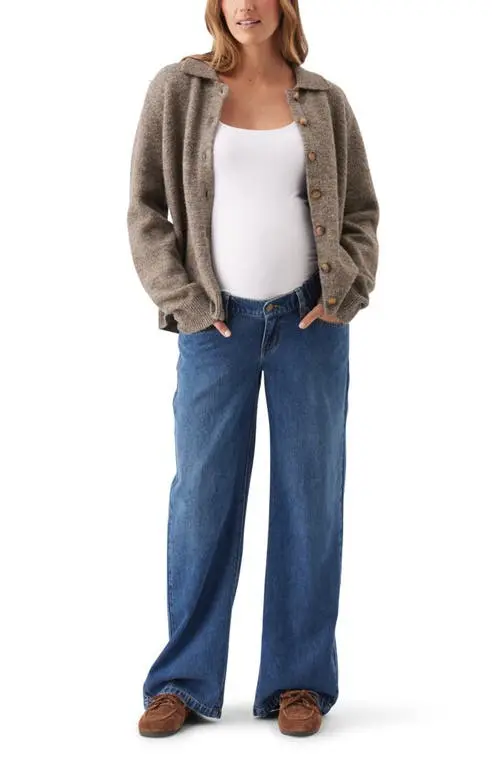 RIPE MATERNITY Brodie Collared Button Down Maternity Sweater Cardigan