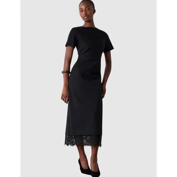 Whistles Ponte Detachable Lace Dress