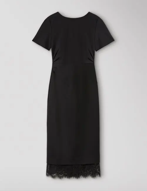 Whistles Ponte Detachable Lace Dress