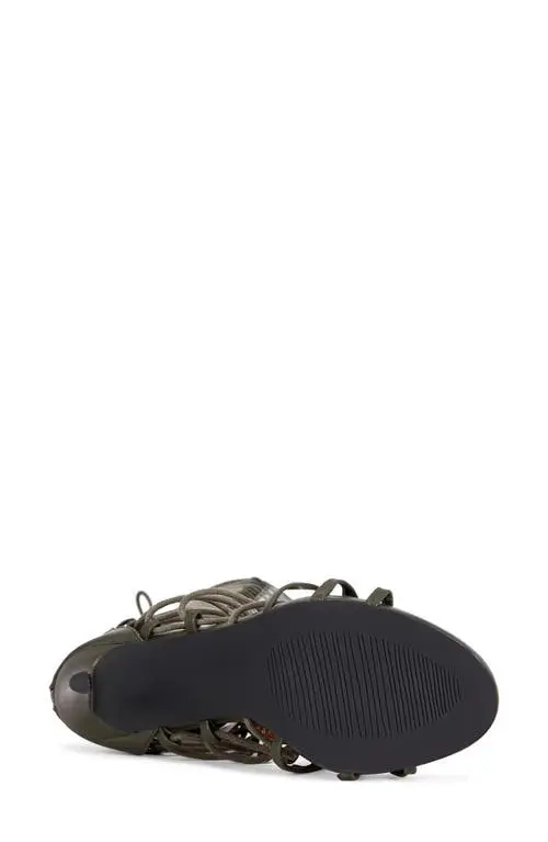 AZALEA WANG Rosalina Lace-up Knee High Sandal