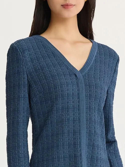 Misook Tonal Tweed Knit Tunic