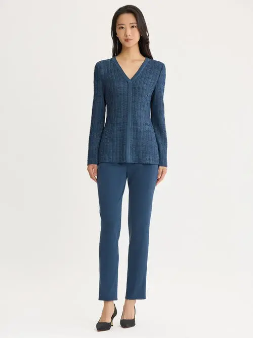 Misook Tonal Tweed Knit Tunic