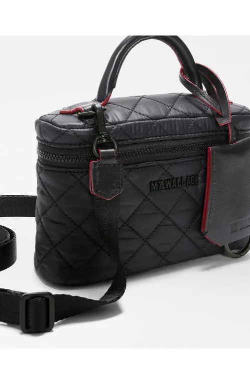 Mz Wallace Metro Quilted Nylon Train Case Crossbody Bag