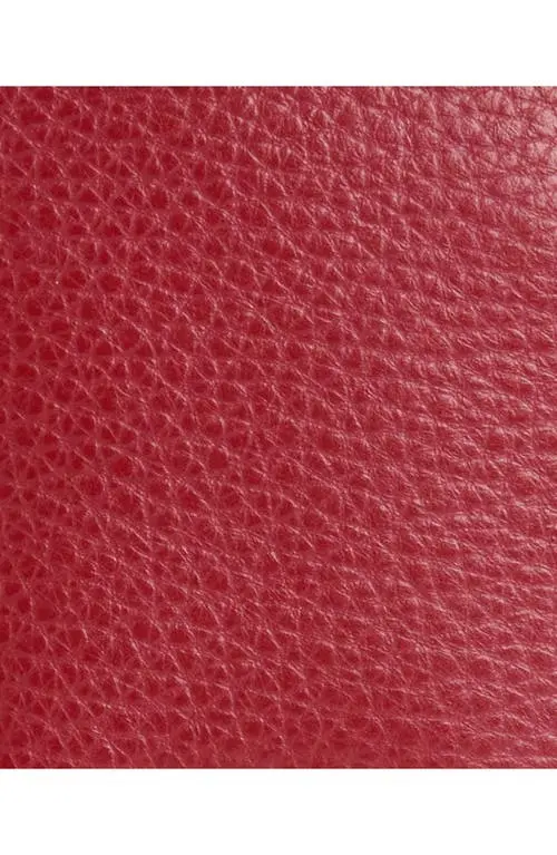 Barbour Cedar Mini Leather Bucket Bag - Red