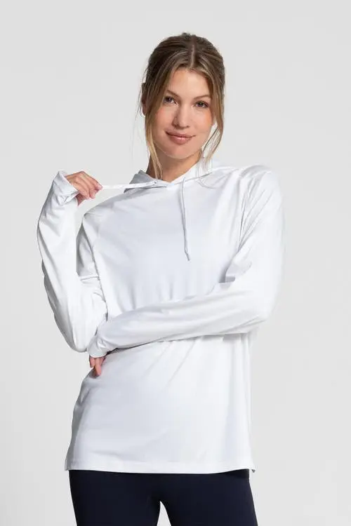 WEATHERMAN Upf 50+ Hooded Sun Shirt - White