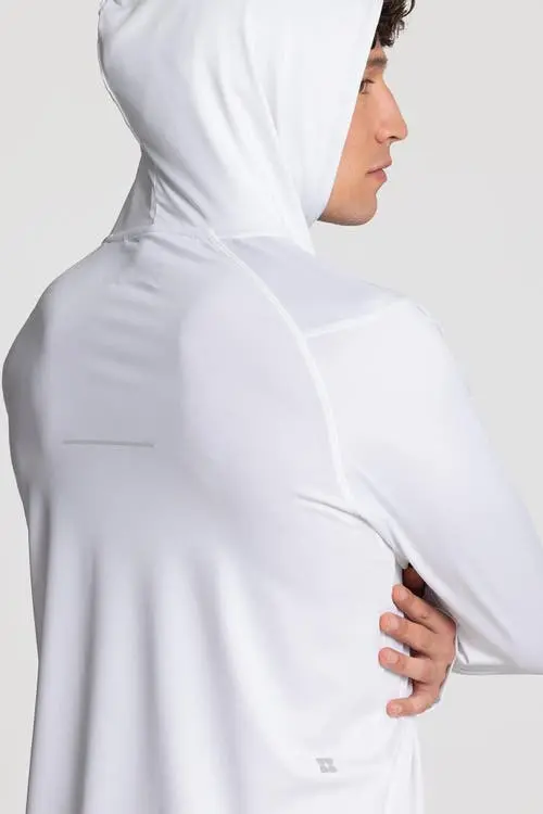WEATHERMAN Upf 50+ Hooded Sun Shirt - White