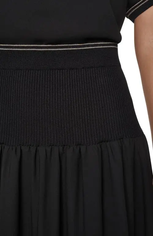 Dkny Mixed Media Skirt - Black