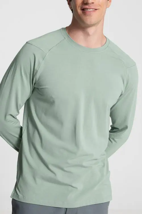 WEATHERMAN Upf 20+ Viscose Crewneck Sun Shirt - Iron Sage