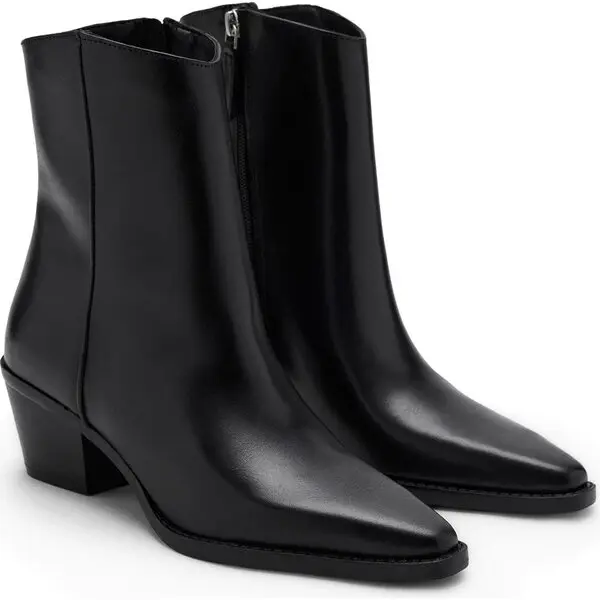 Mango Dia Leather Bootie