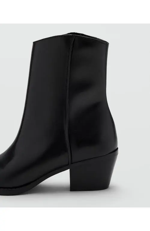 Mango Dia Leather Bootie