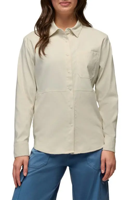 Prana Stretch Zion Long Sleeve Performance Shirt - Beach Pebble