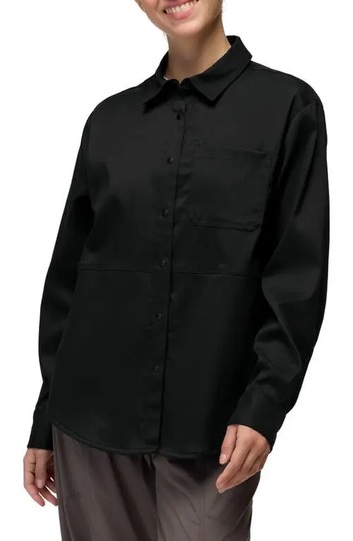 Prana Stretch Zion Long Sleeve Performance Shirt - Black