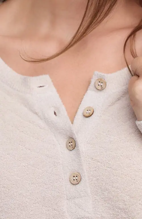Barefoot Dreams Cozychic Ultra Lite Diamond Quilt Henley Pajamas