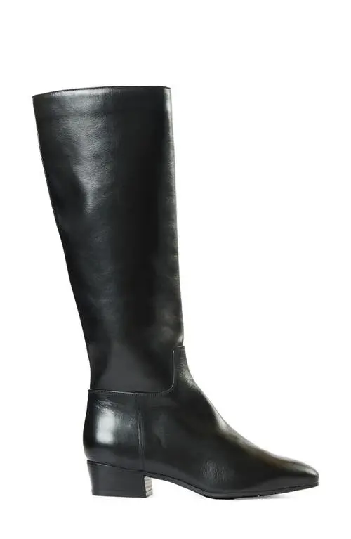Aquatalia Fuoco Weatherproof Knee High Boot - Black Leather