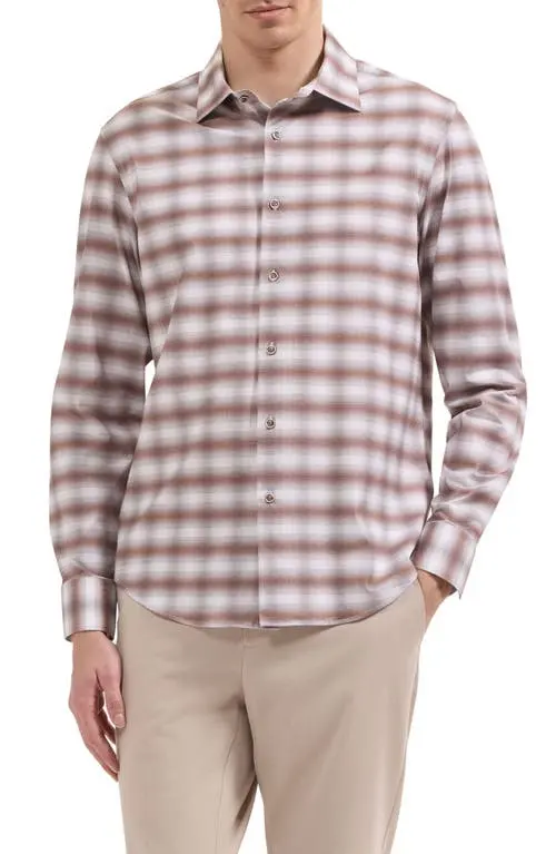 Bugatchi James Ooohcotton® Plaided Performance Shirt