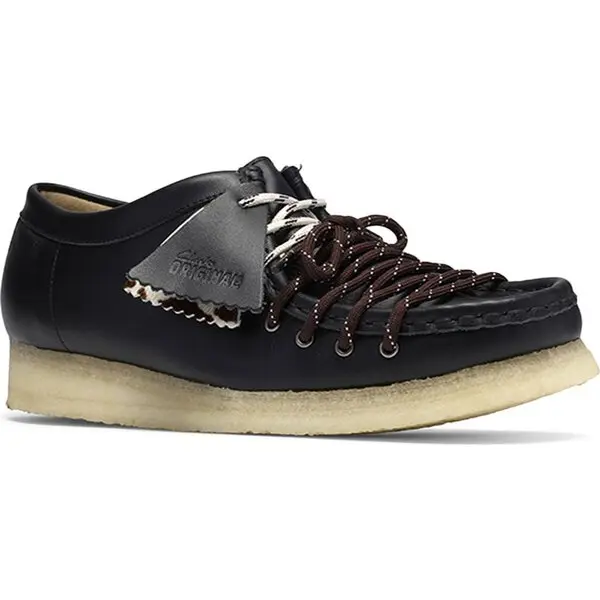 Clarks Wallabee Lace Leather Shoe - Black Comb