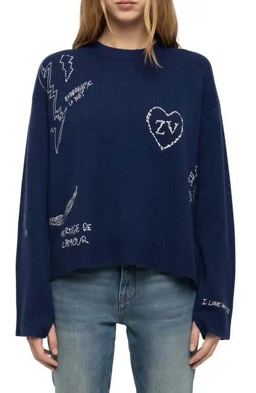Zadig&Voltaire Markuz Cashmere Crewneck Sweater