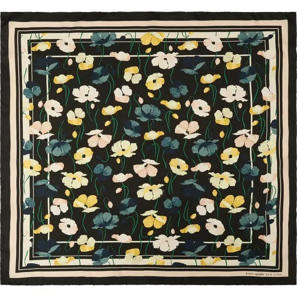 Kate Spade New York Poppy Garden Silk Square Scarf