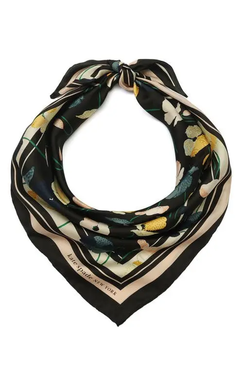 Kate Spade New York Poppy Garden Silk Square Scarf