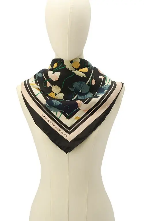 Kate Spade New York Poppy Garden Silk Square Scarf