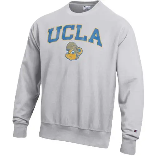 Champion Ucla Bruins Distressed Arch Over Logo Reverse Weave Crew Neck Sweatshirt