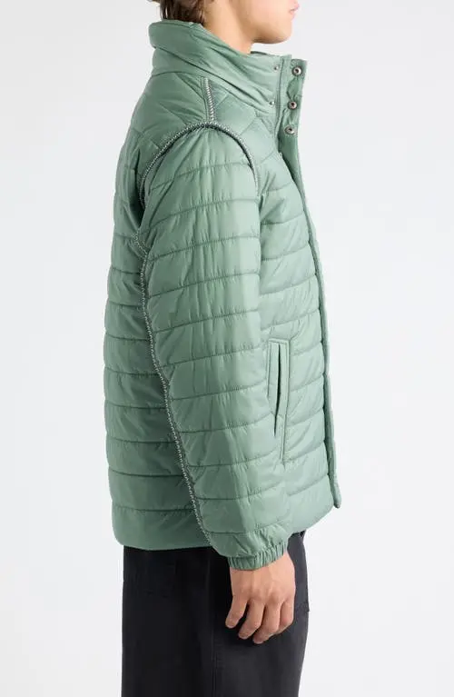 UGG Dray Uggbraid Zip Jacket - Green Stone
