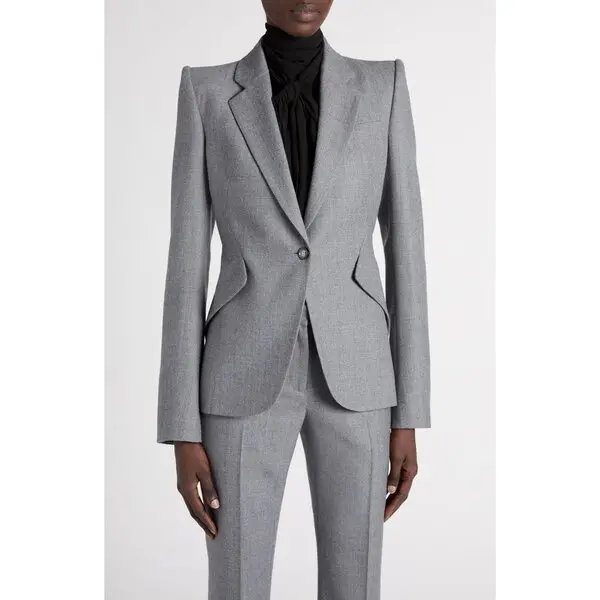 Alexander McQueen Single Button Wool Jacket