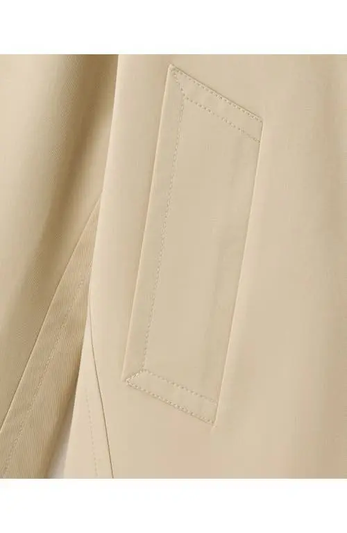 Mango Waxed Short Trench Coat