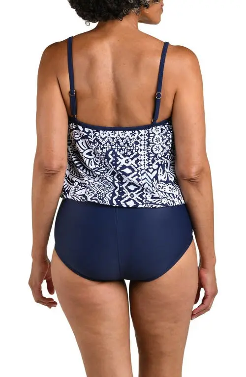 MAXINE OF HOLLYWOOD Bohemia Blouson Full Coverage One-piece Swimsuit