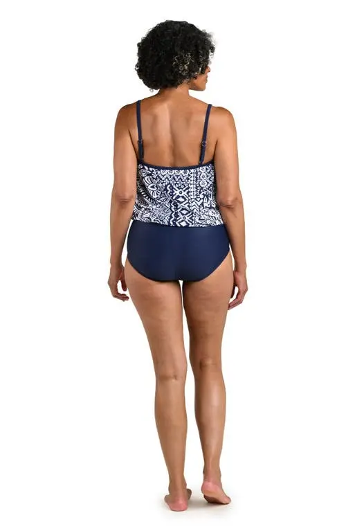 MAXINE OF HOLLYWOOD Bohemia Blouson Full Coverage One-piece Swimsuit