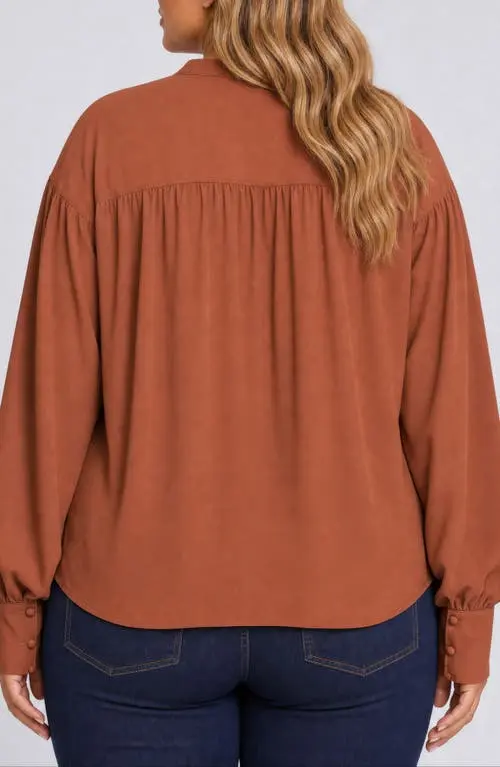 NYDJ Anika Long Sleeve Recycled Polyester Top