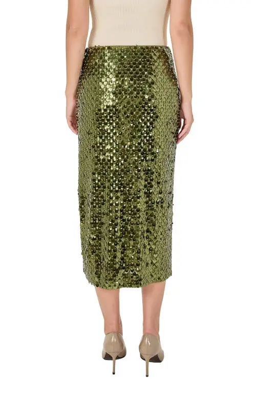 Endless Rose Paillette Pencil Midi Skirt