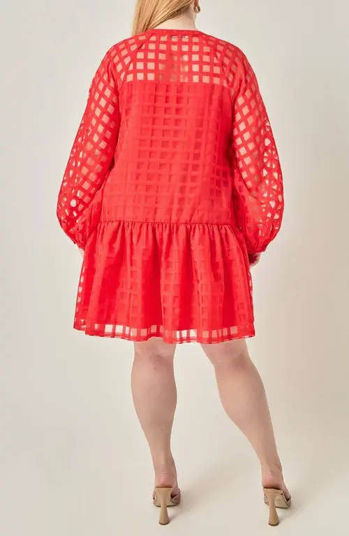English Factory Check Organza Minidress