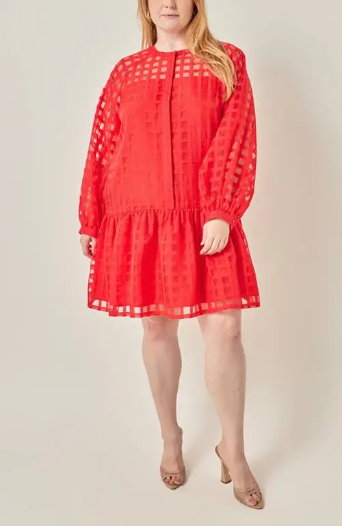 English Factory Check Organza Minidress