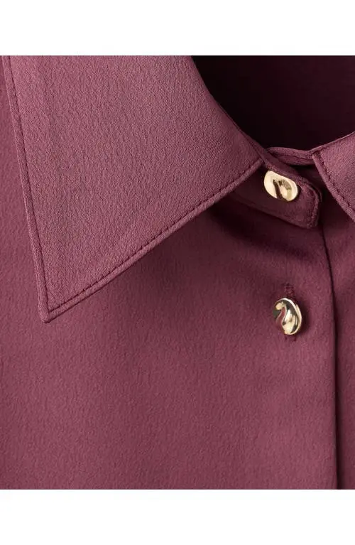 Mango Regular Fit Satin Button-up Shirt