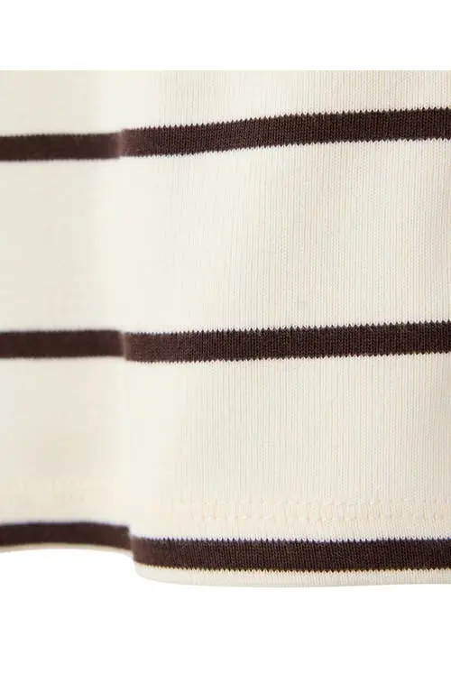 Mango Stripe Button & Loop Cotton Cardigan
