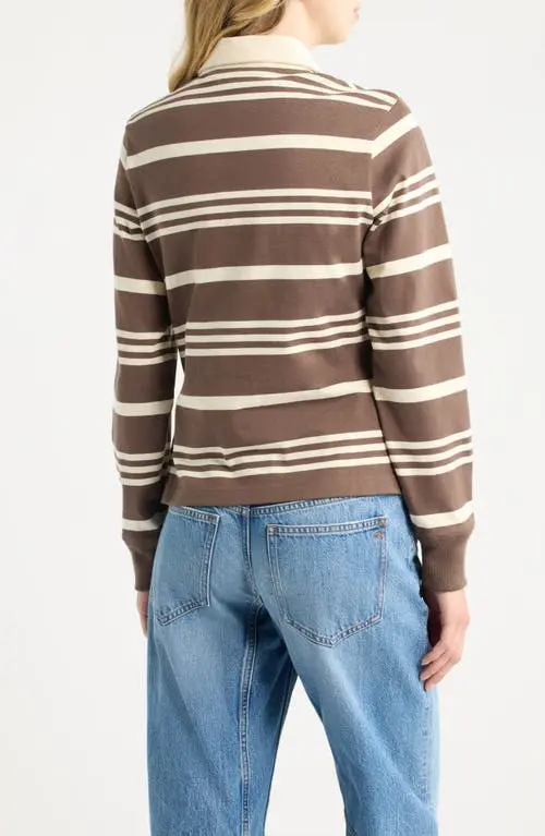 ROWING BLAZERS Striped Cotton Rugby Shirt