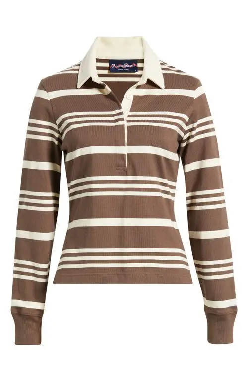 ROWING BLAZERS Striped Cotton Rugby Shirt