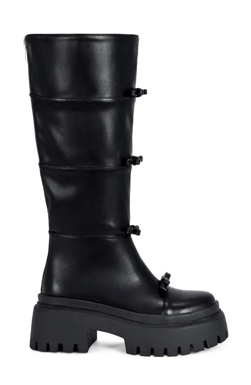 AZALEA WANG Marguerite Faux Leather Knee High Boot