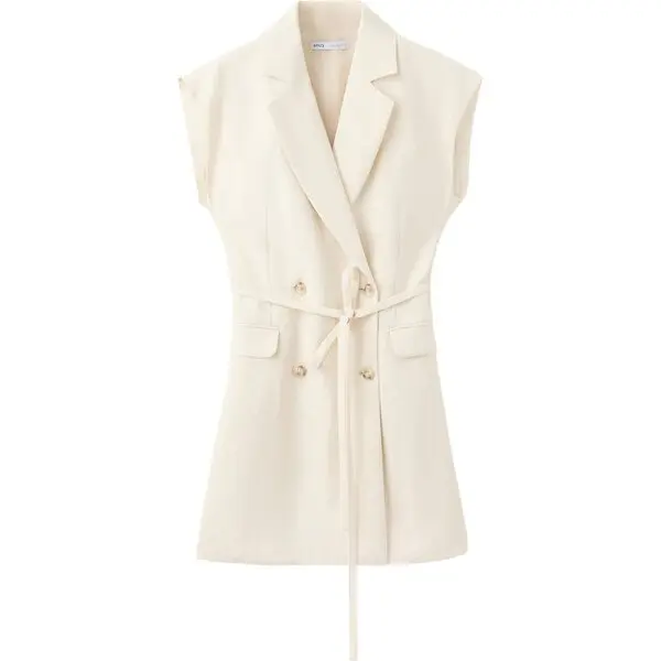 Mango Wrap Dress - Ecru