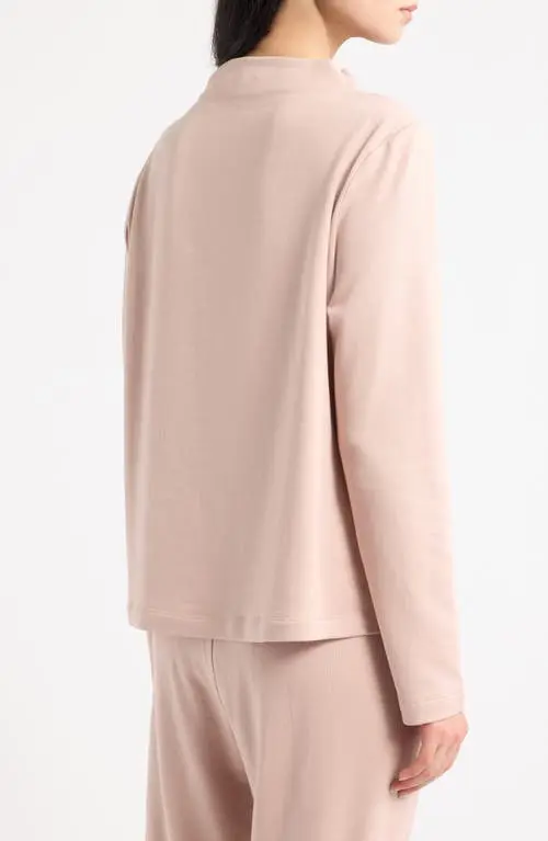 Eileen Fisher Funnel Neck Long Sleeve Top - Opal