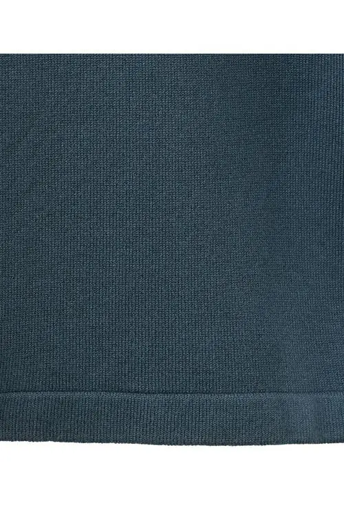 Mango Knit Wide Leg Trousers - Blue